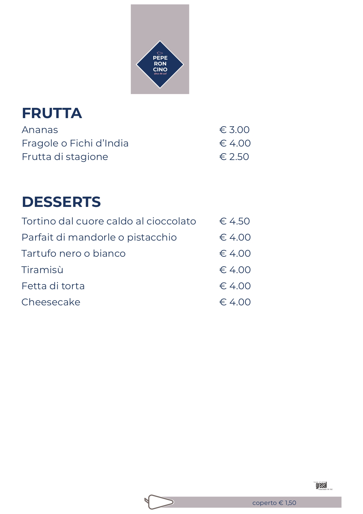 Menù - Peperoncino - Storie del Sud